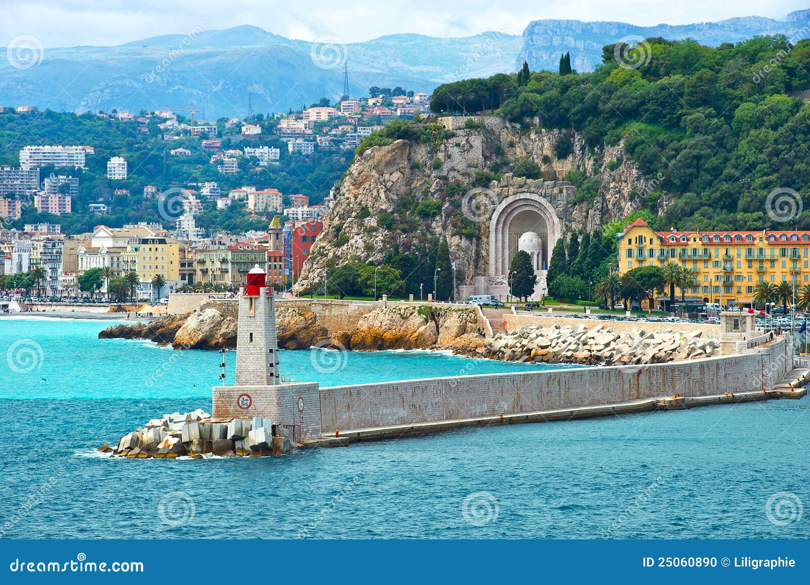 View of Mediterranean Resort, Nice, France Stock Photo - Image of ...