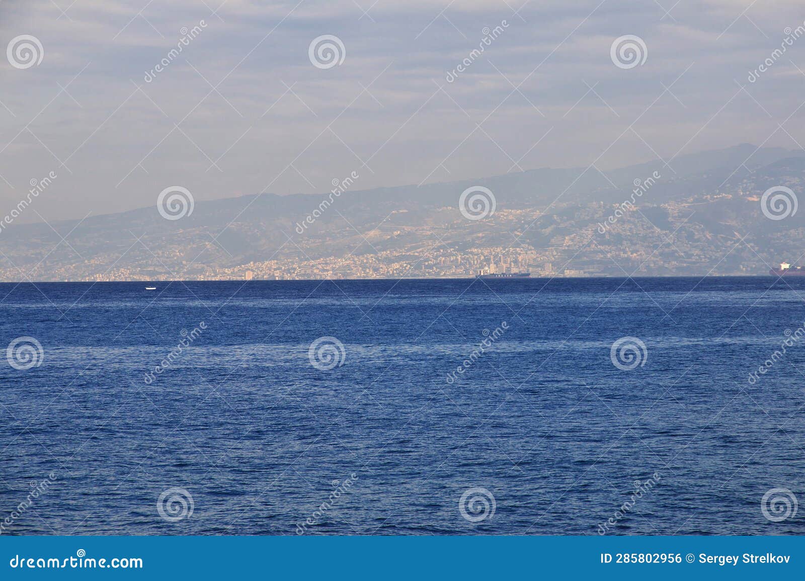 The View on Mediterranean Sea of Beirut, Lebanon Stock Photo - Image of ...