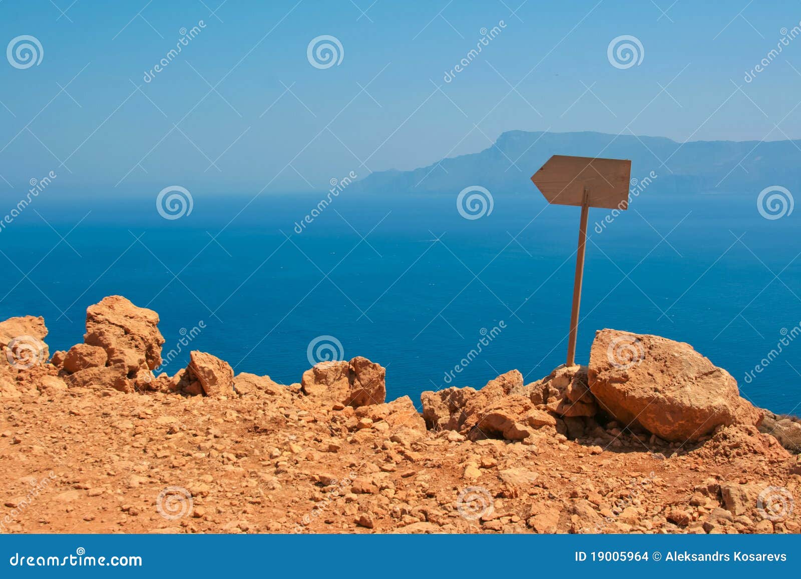 View of Mediterranean Sea from Island of Crete Stock Photo - Image of ...
