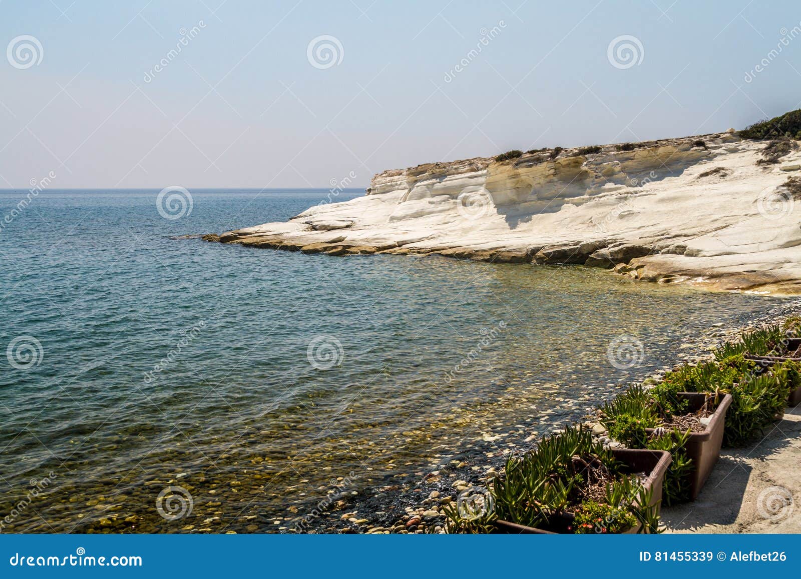 View of the Mediterranean Sea and the Rocky Cliffs, Cyprus Stock Image ...