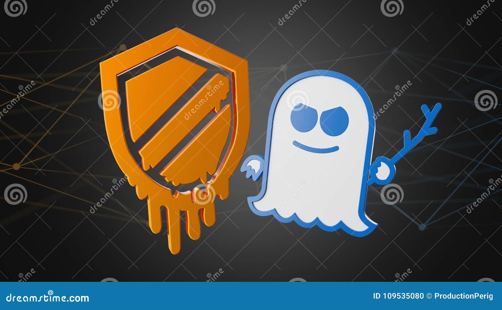 Meltdown and Spectre Processor Attack with Network Connection - Stock ...