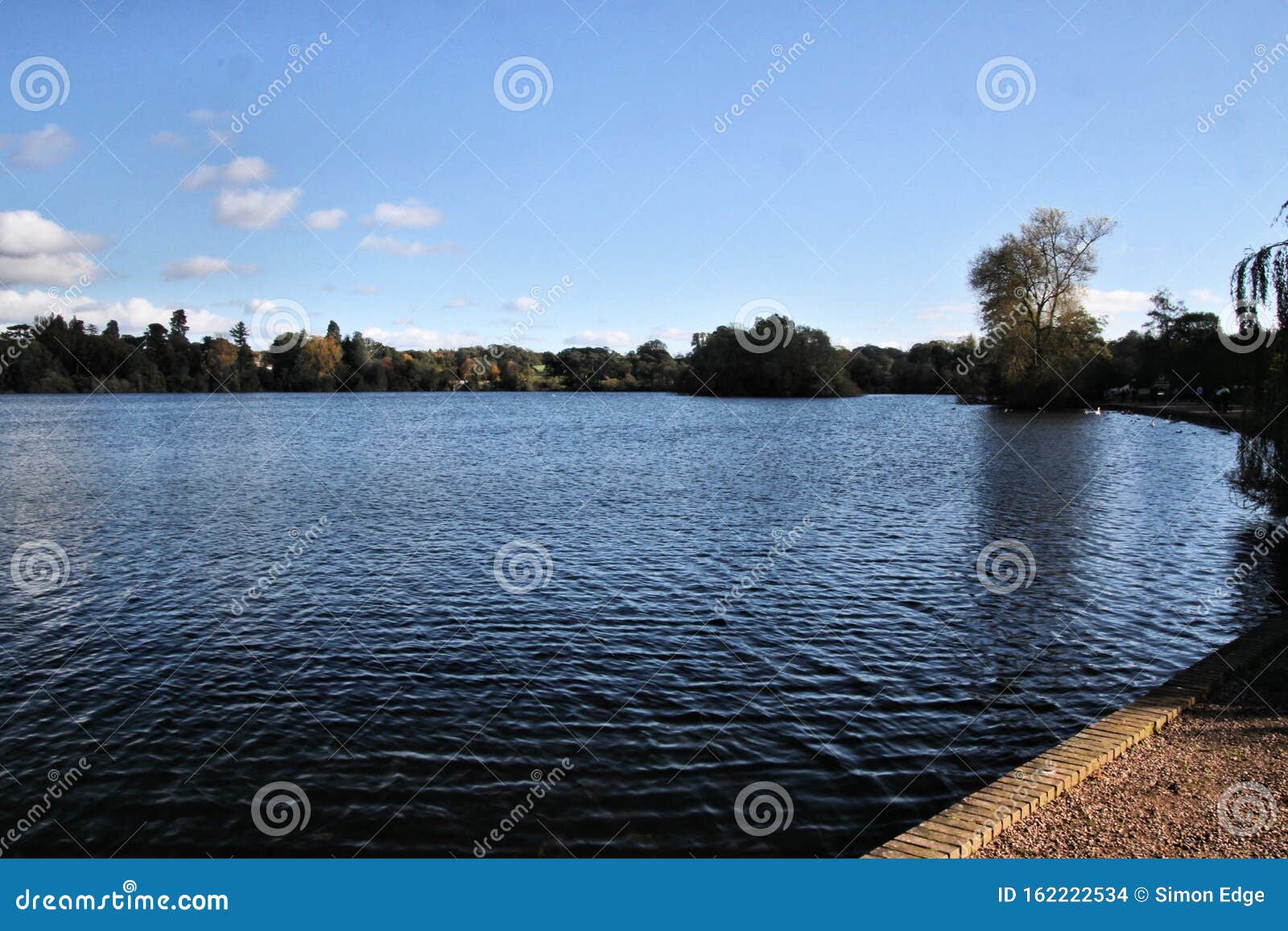 A View of the Mere at Ellesmere in Shropshire Stock Photo - Image of ...