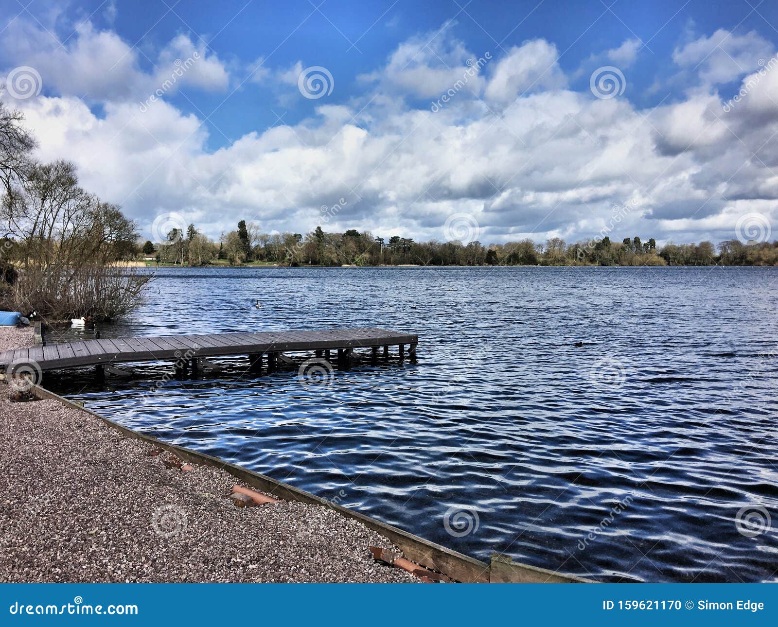 A View of the Mere at Ellesmere Stock Photo - Image of mere, ellesmere ...