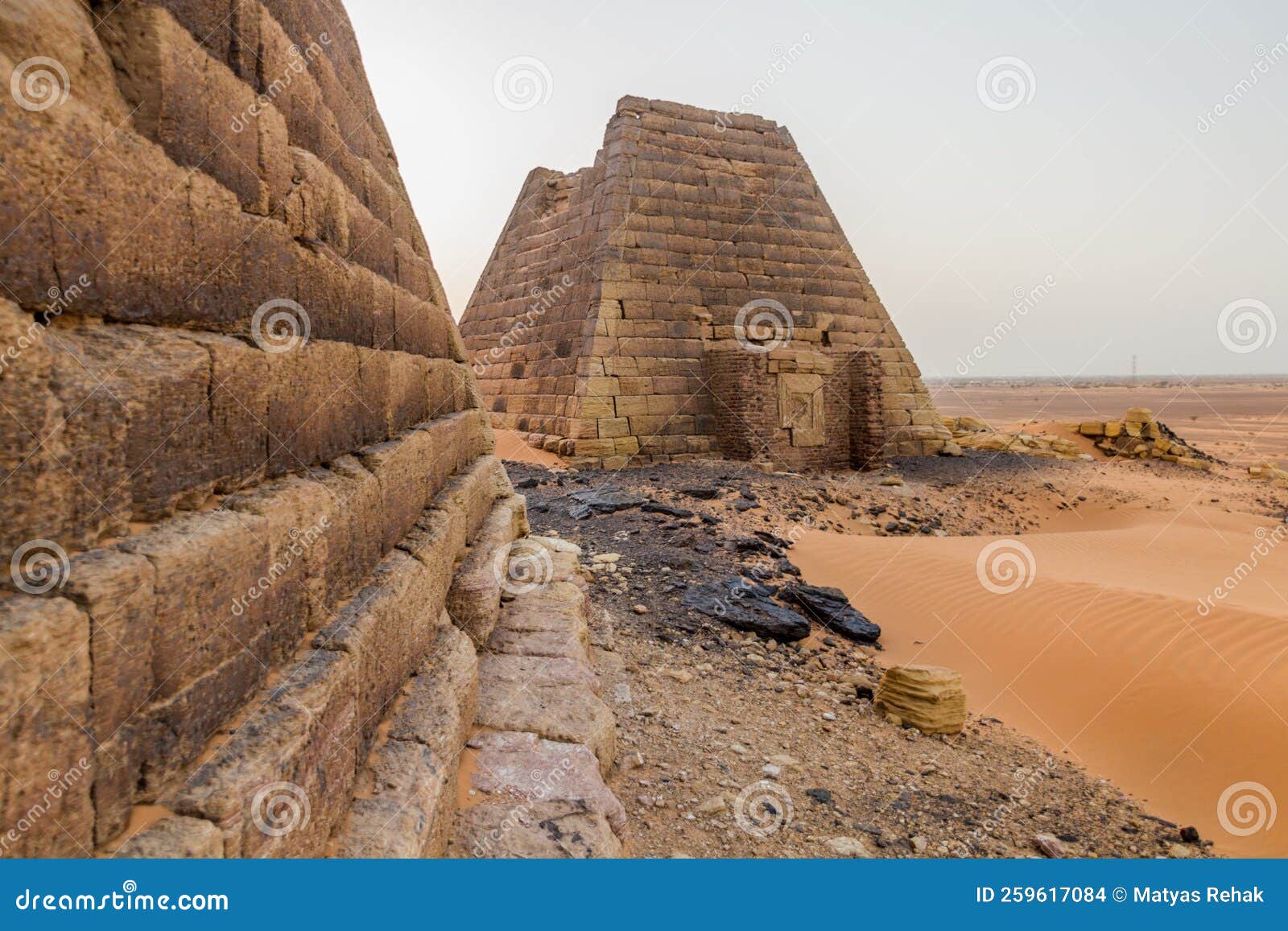 View of Meroe Pyramids, Sud Stock Photo - Image of meroe, sand: 259617084