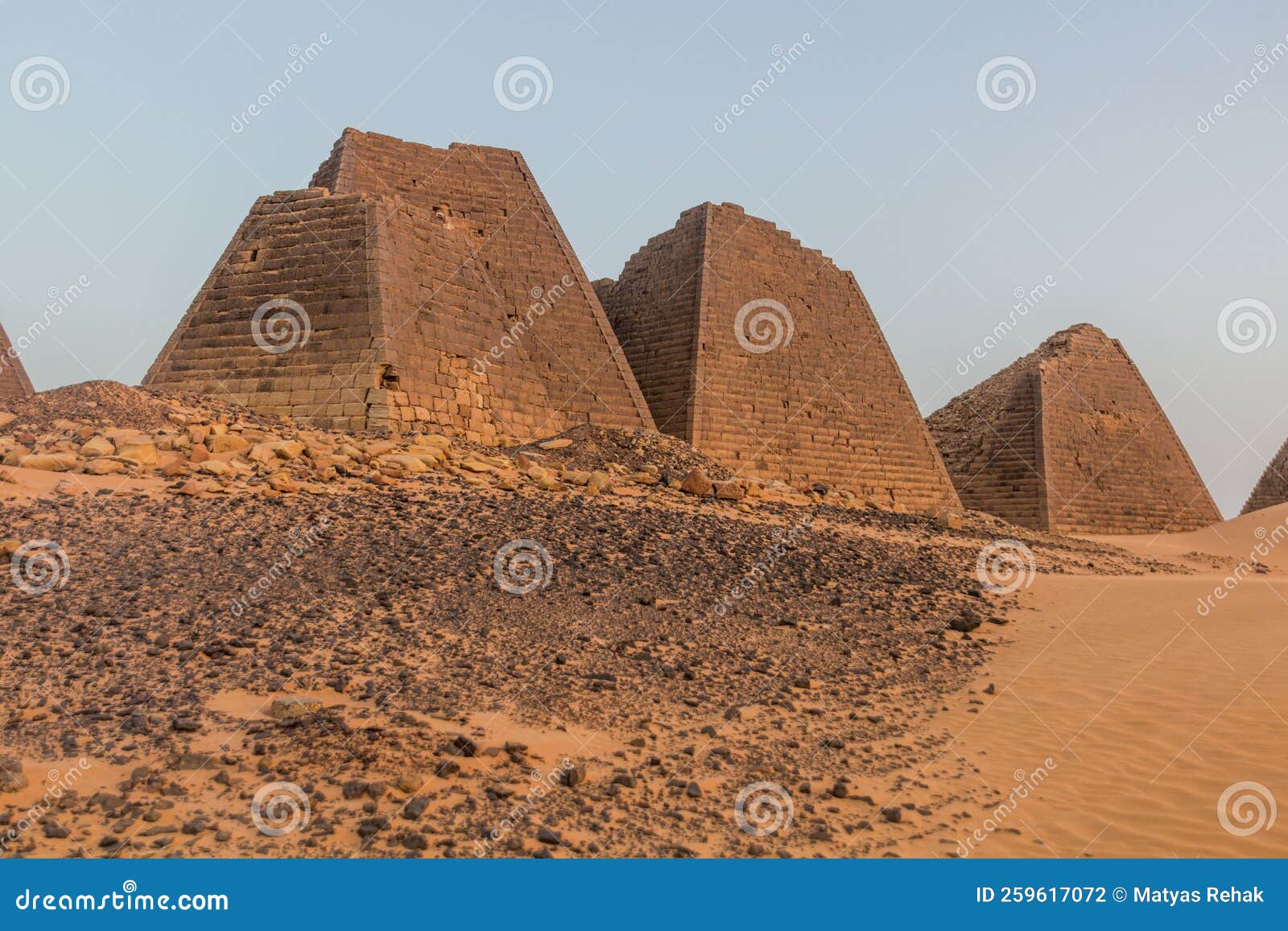 View of Meroe Pyramids, Sud Stock Photo - Image of heritage, history ...