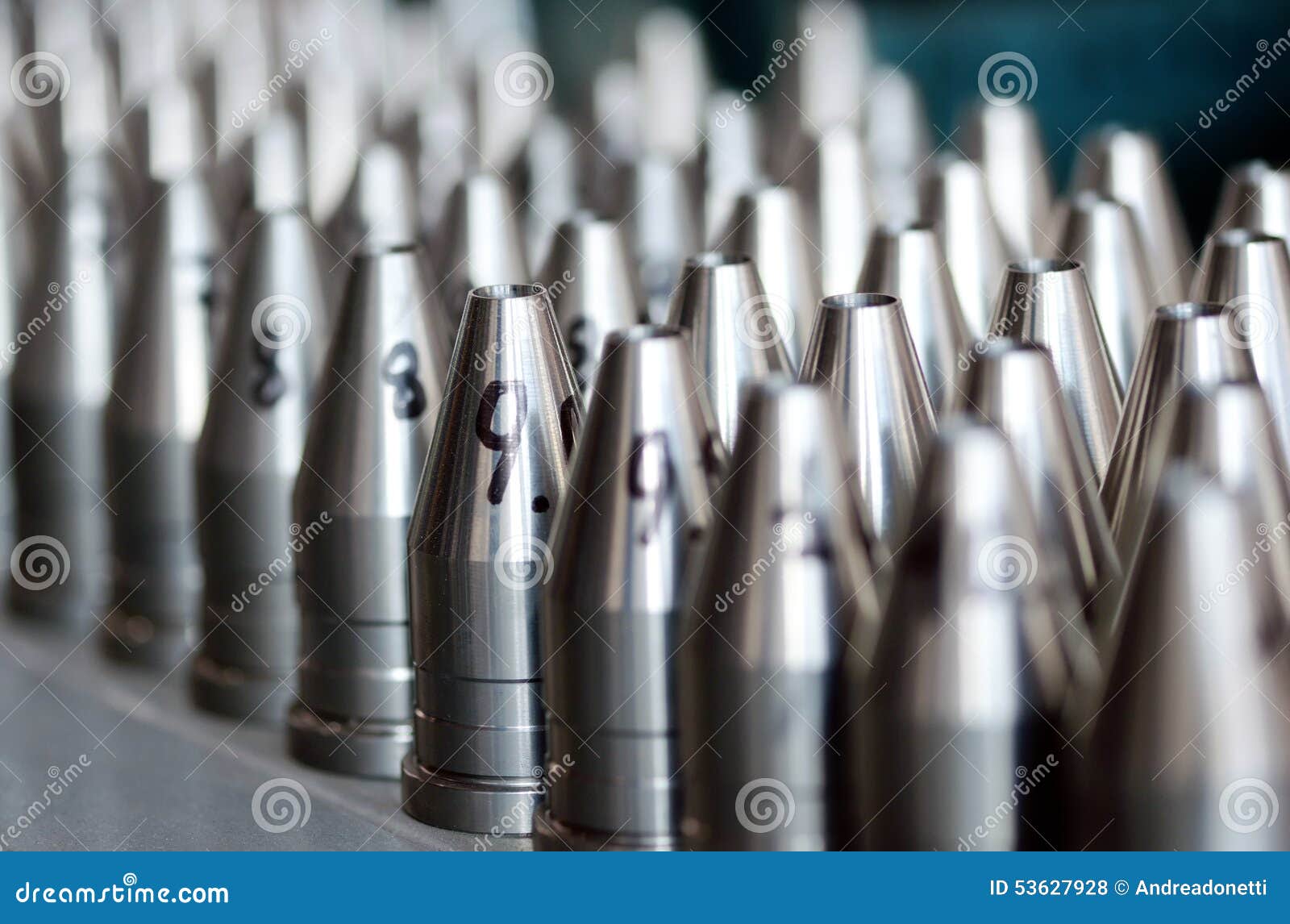 View of metal cones stock photo. Image of metalwork, cases - 53627928