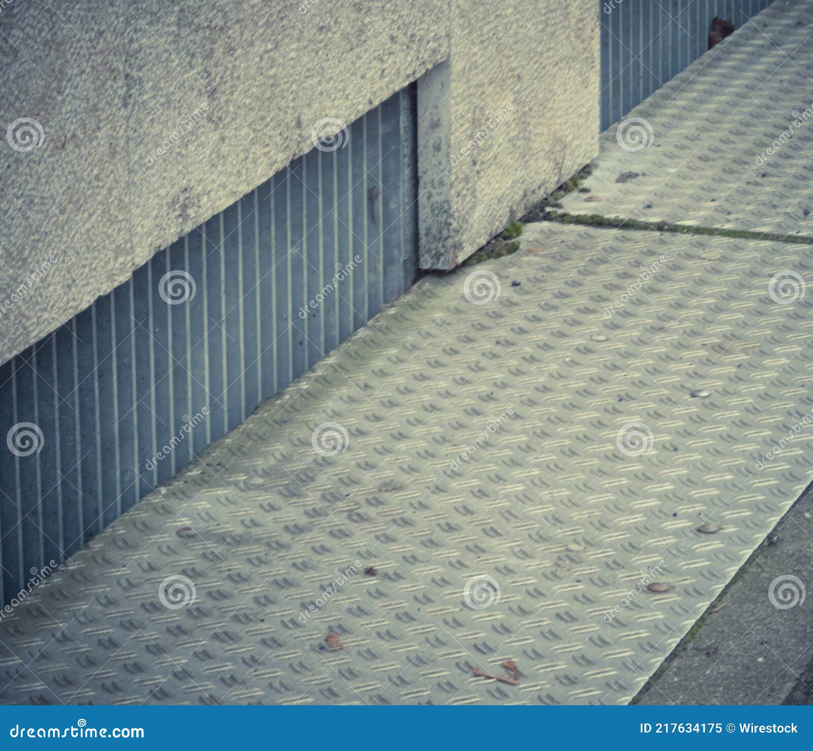 View of a Metal Floor Plate on the Sidewalk Stock Image - Image of ...