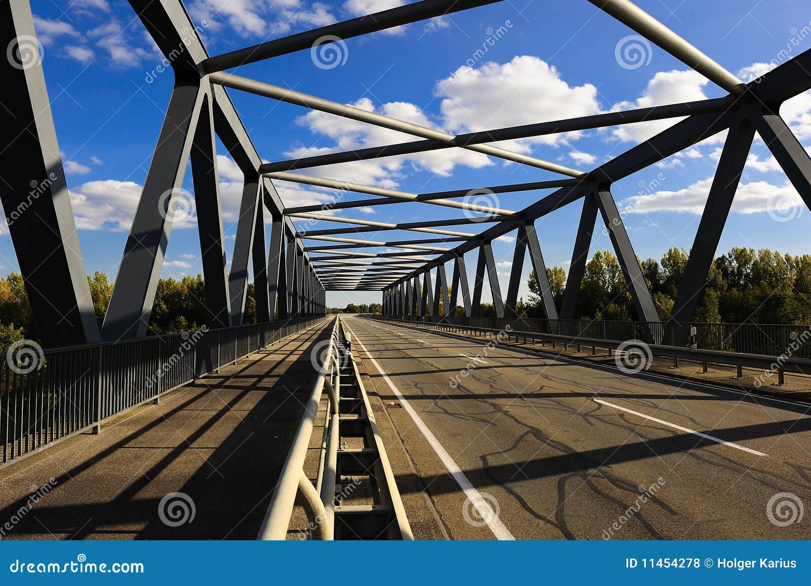 View Through Metal Truss Bridge Stock Photography | CartoonDealer.com ...