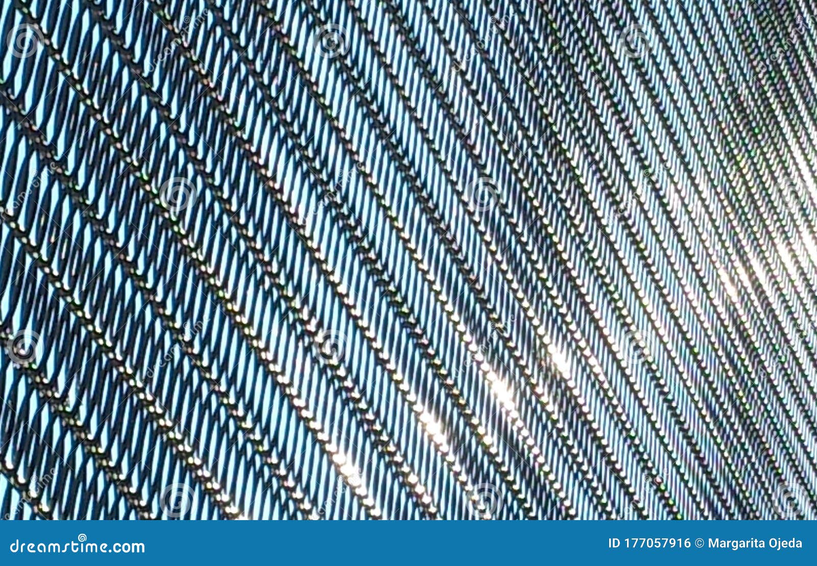 Metallic Structure of Bright Blue Braided Thread Stock Photo - Image of ...