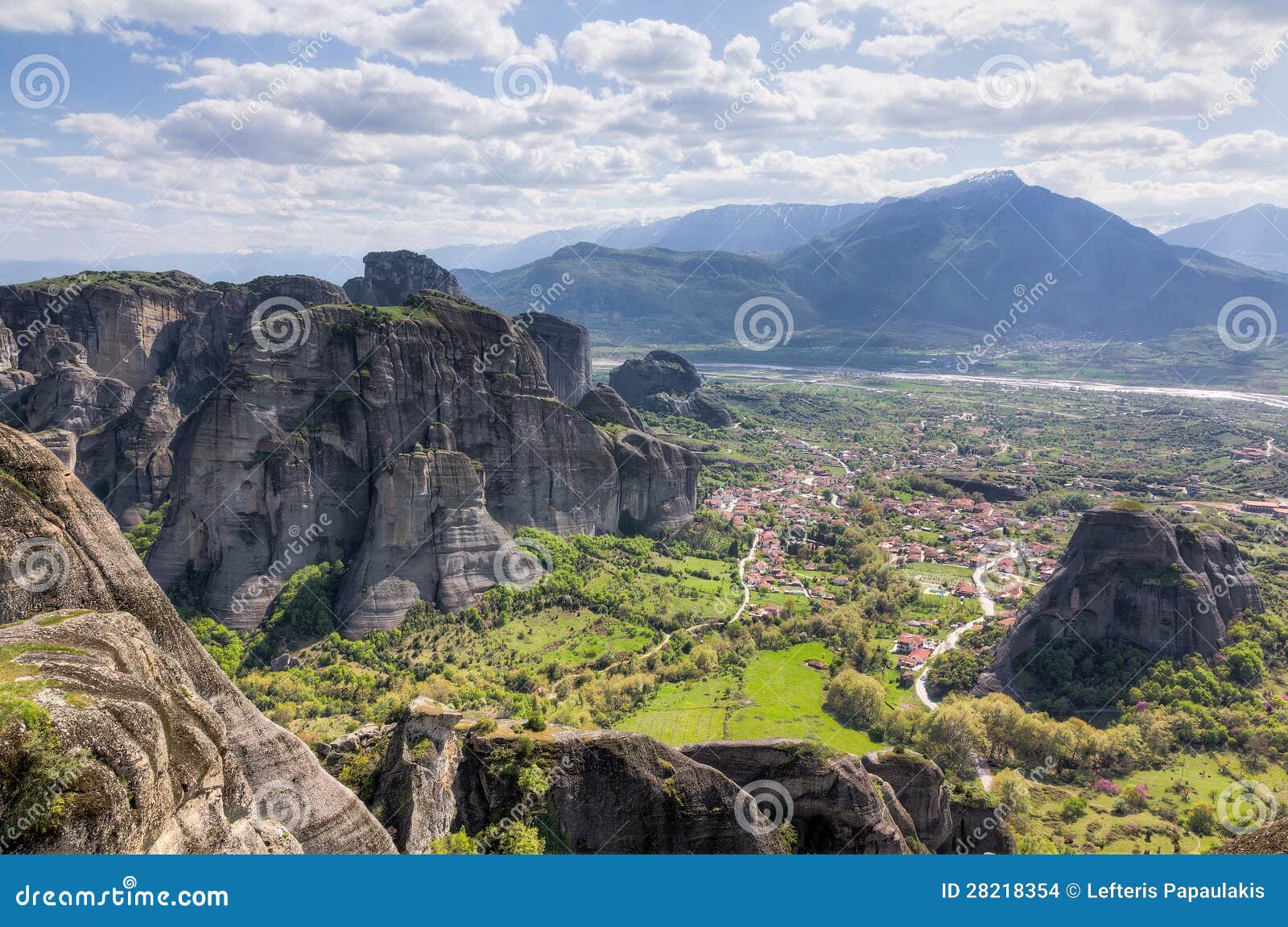 View from Meteora, Thessaly, Greece Stock Photo - Image of cliff ...