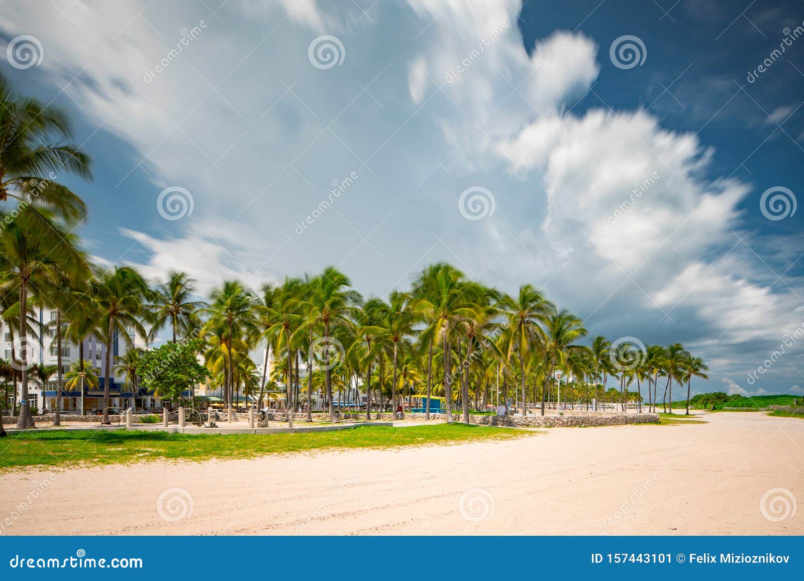 View of Miami Beach Summer 2019 Editorial Photo - Image of tropical ...
