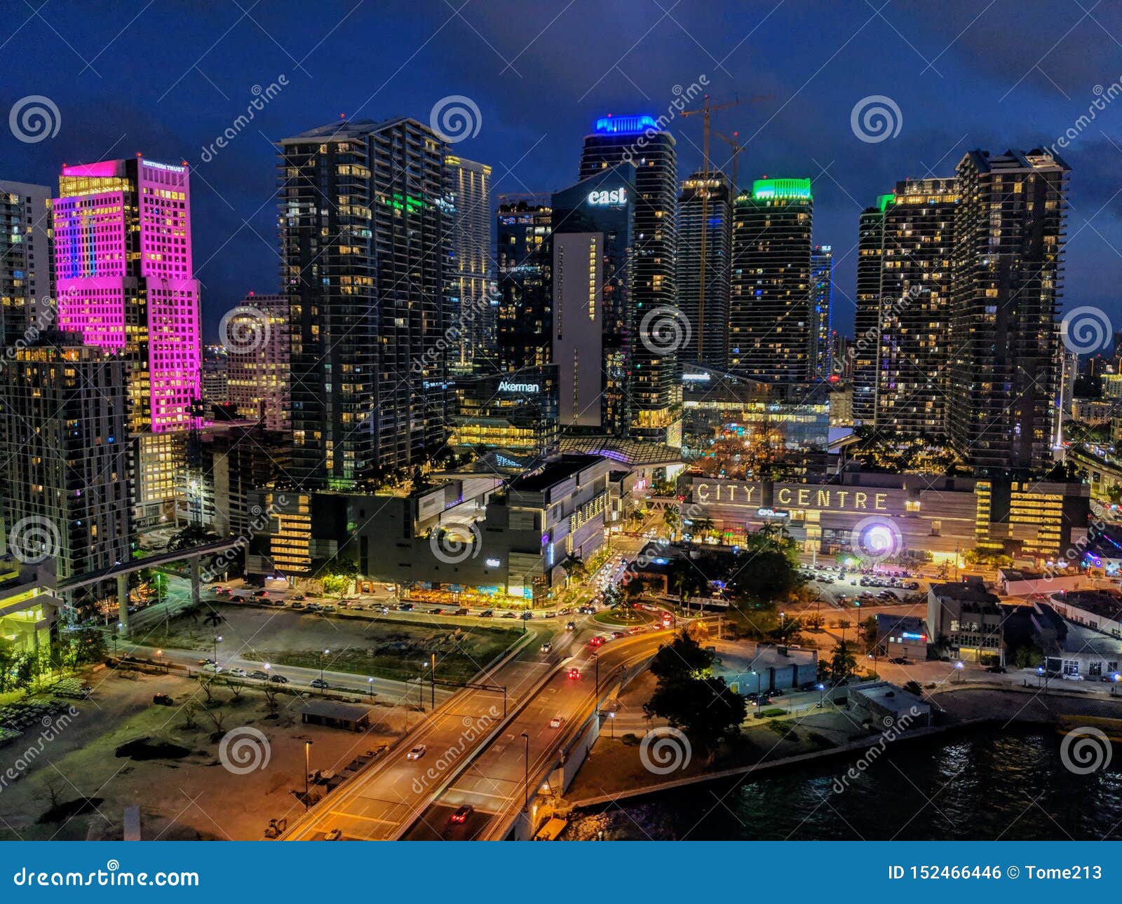 A View of the Miami Skyline Stock Photo - Image of miami, skyline ...