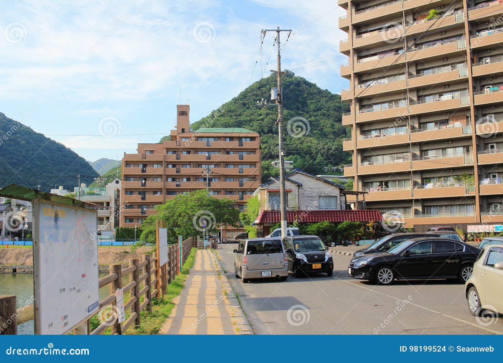 View of Mihara City at Train Editorial Stock Image - Image of house ...