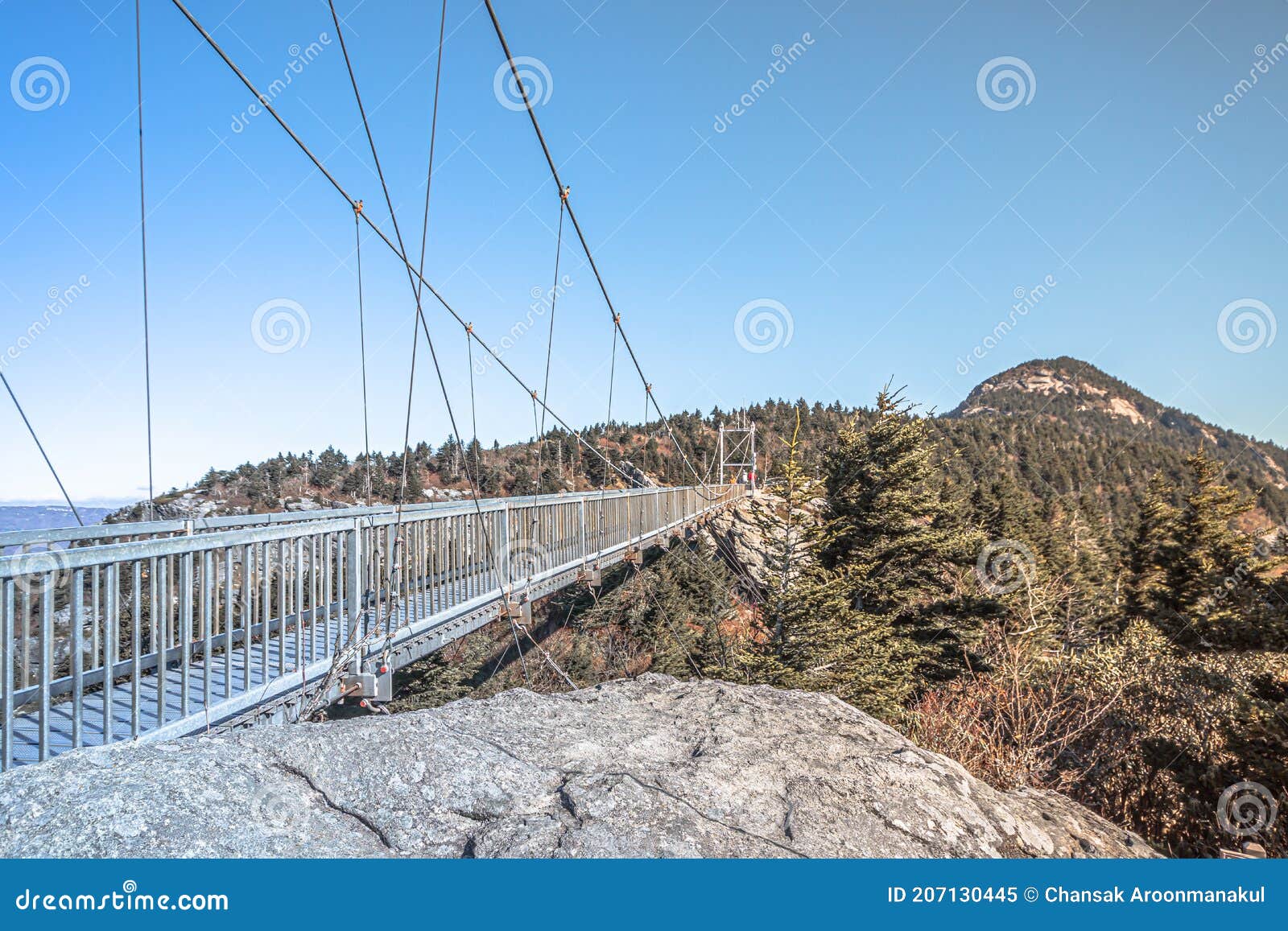 View of Mile High Swinging Bridge, at Grandfather Mountain State Park ... View of Mile High Swinging Bridge, at Grandfather Mountain State Park ...