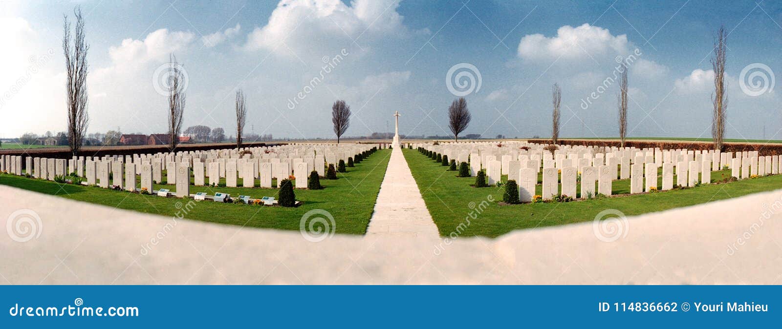View on military graveyard editorial photography. Image of battle ...