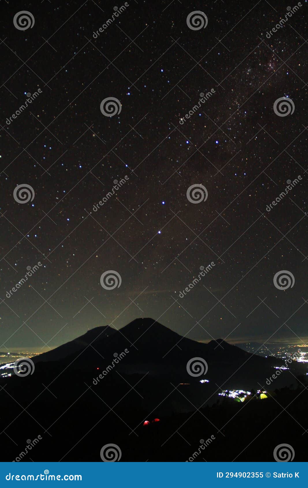 View of the Milkyway on Mount Prau at Night Stock Image - Image of ...