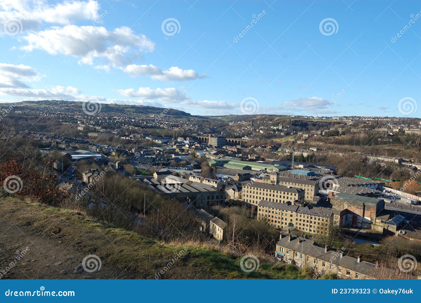 View of Milnsbridge, Huddersfield Stock Image - Image of landscape ...