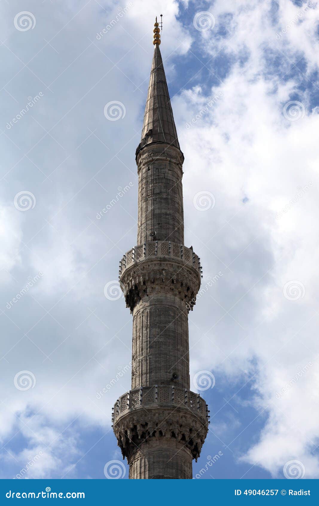 Minaret Of Blue Mosque, Sultanahmet Camii , Istanbul Stock Image ...