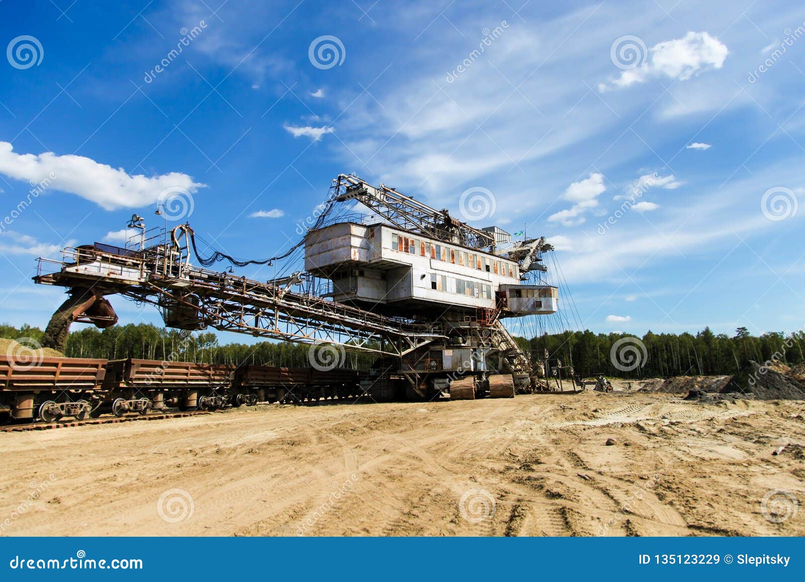 View at Mine, Railway, Mining Machinery Stock Image - Image of ...
