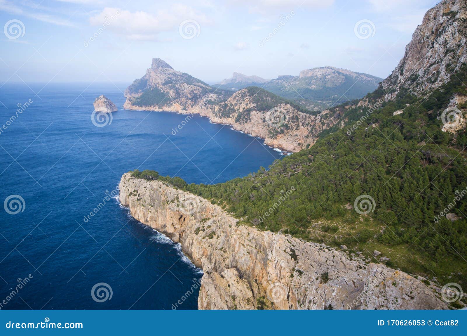 View from Mirador Es Colomer, Mallorca Stock Image - Image of coast ...