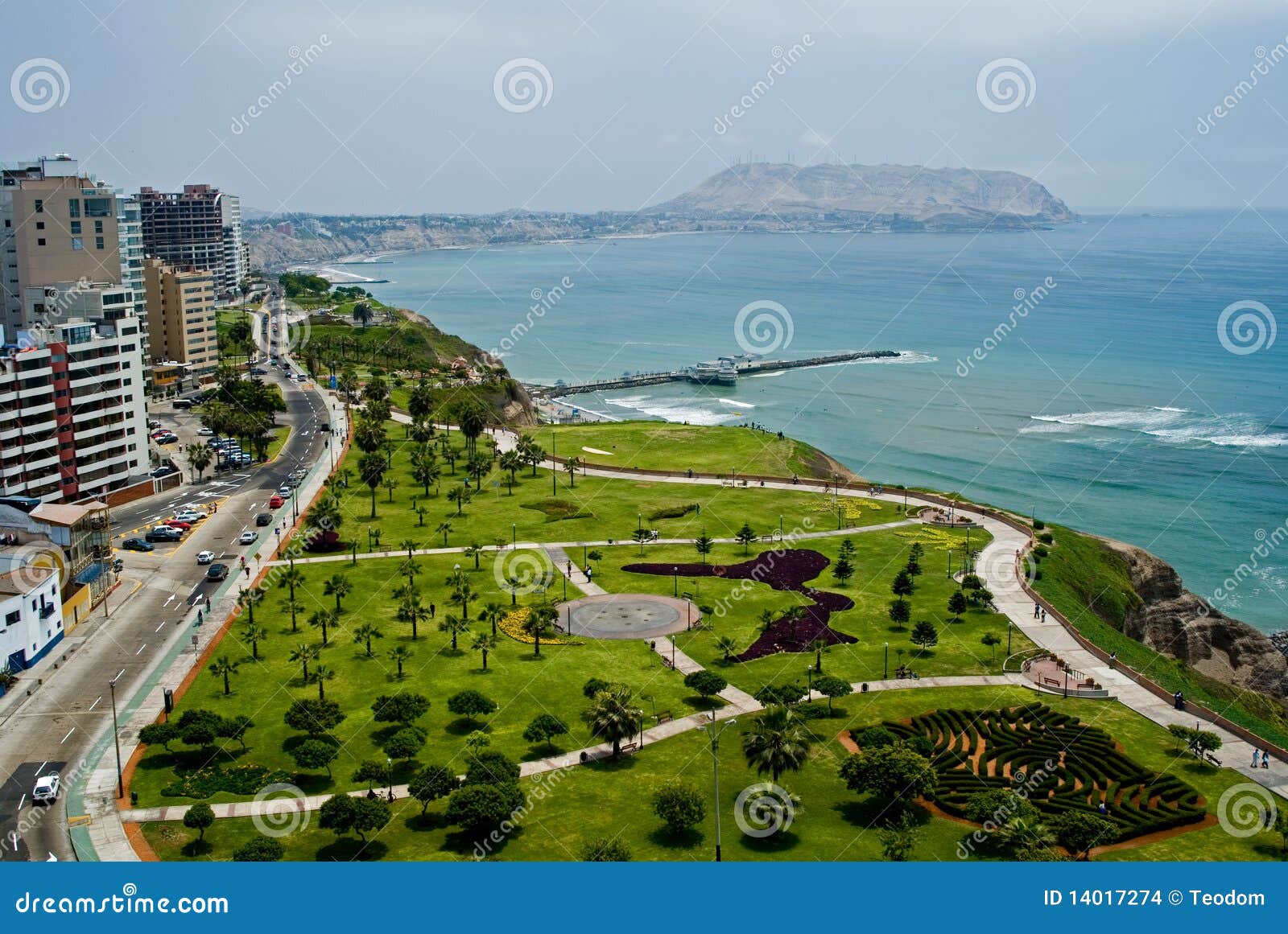 View Of Miraflores Park, Lima - Peru Royalty-Free Stock Photography ...