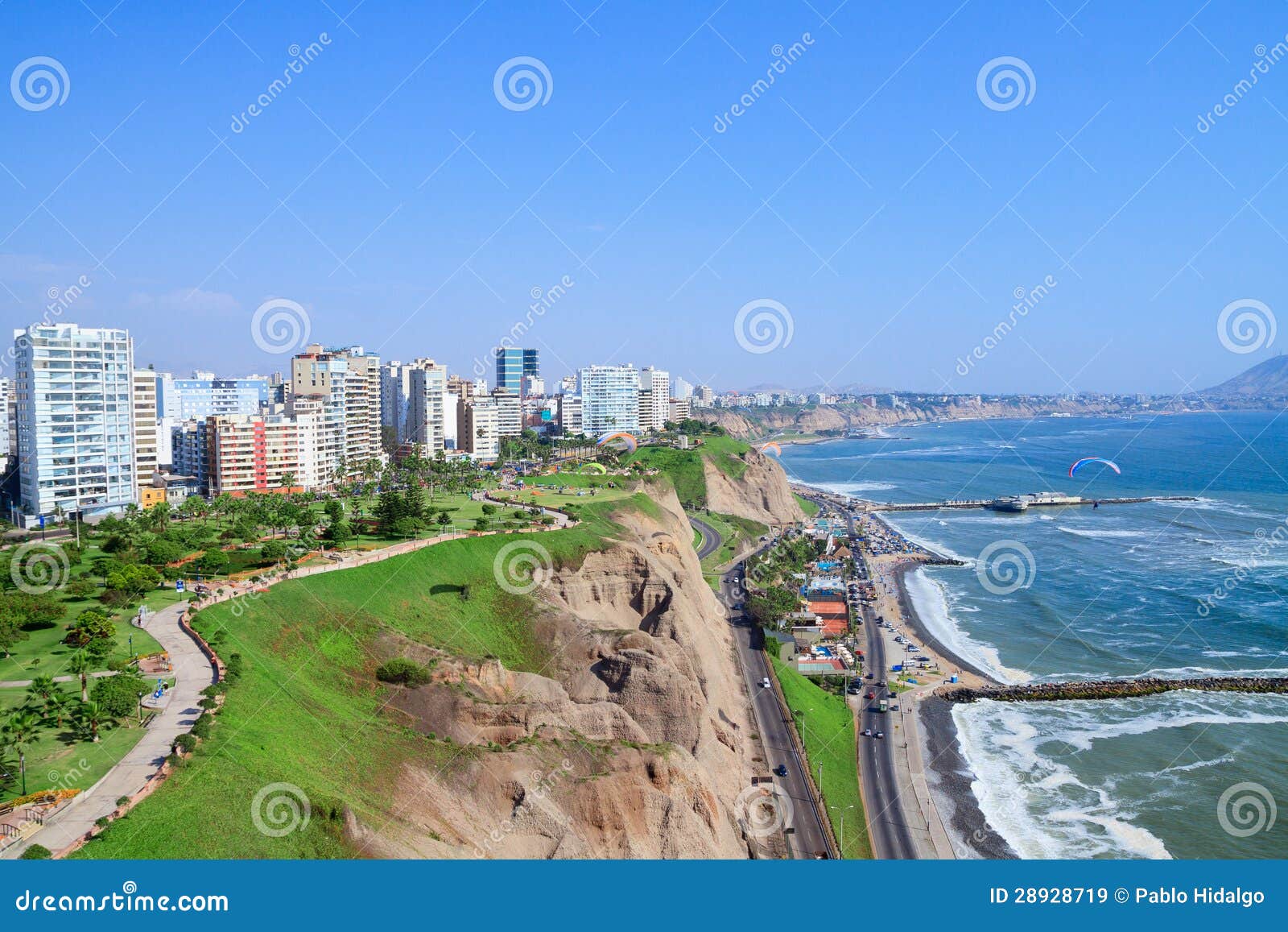 View of Miraflores Park, Lima - Peru Stock Image - Image of awesome ...