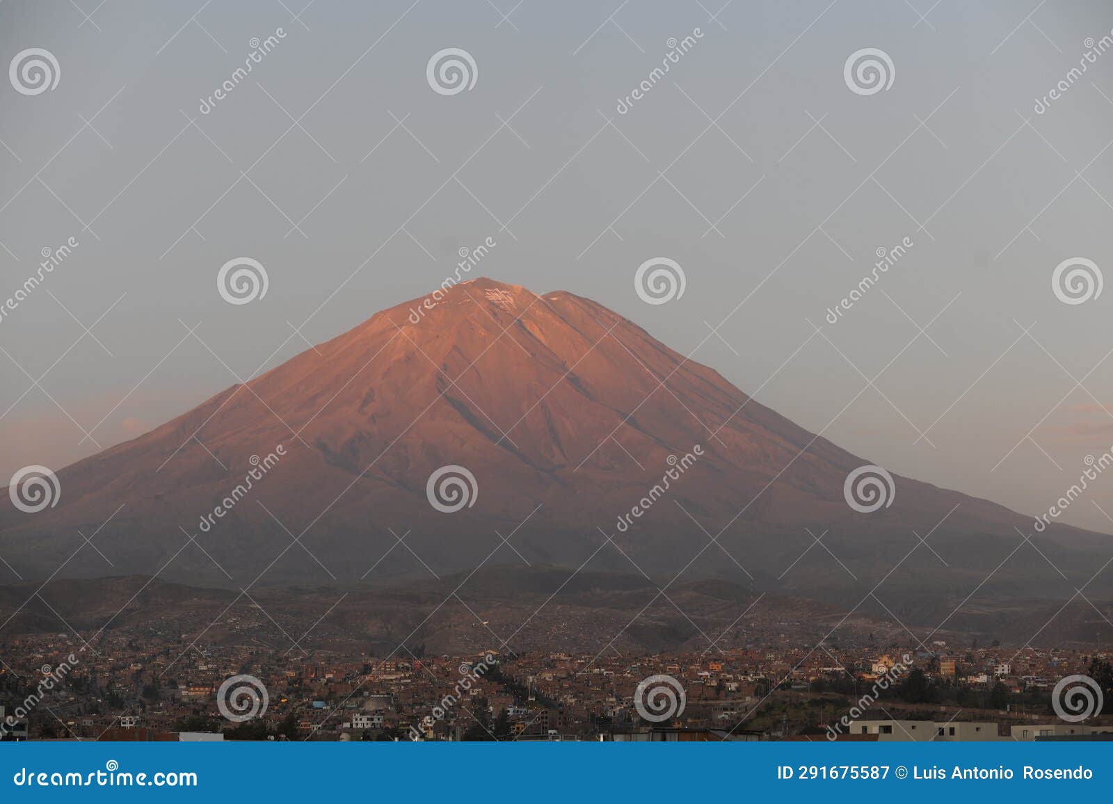 View of the Misti Volcano in Arequipa, Peru Stock Image - Image of ...