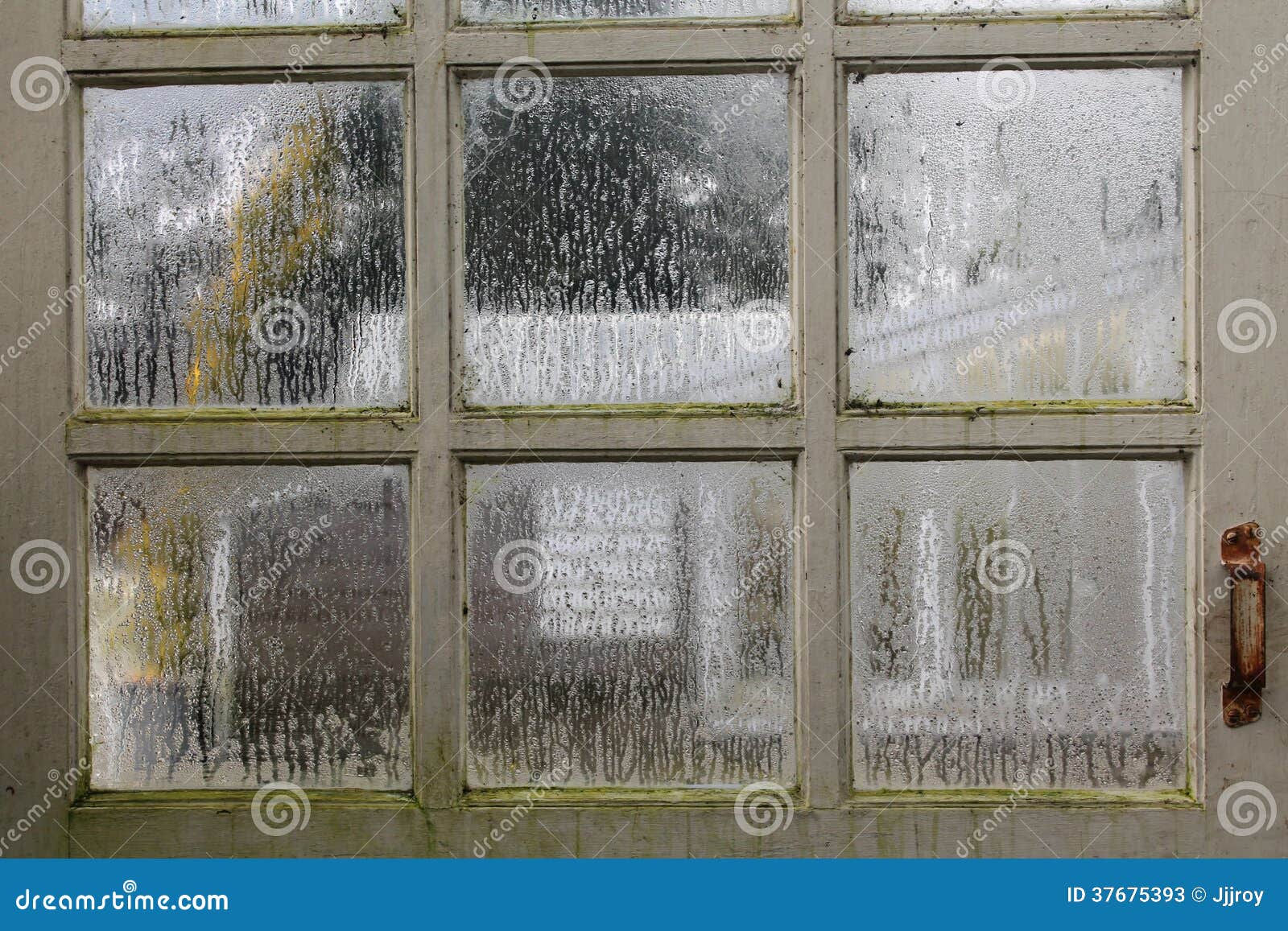 View through a Misty Window Stock Image - Image of condensation ...