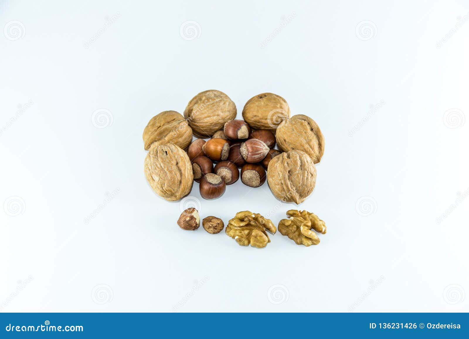 View of Mixed Different Kind of Nuts in Shell Stock Photo - Image of ...