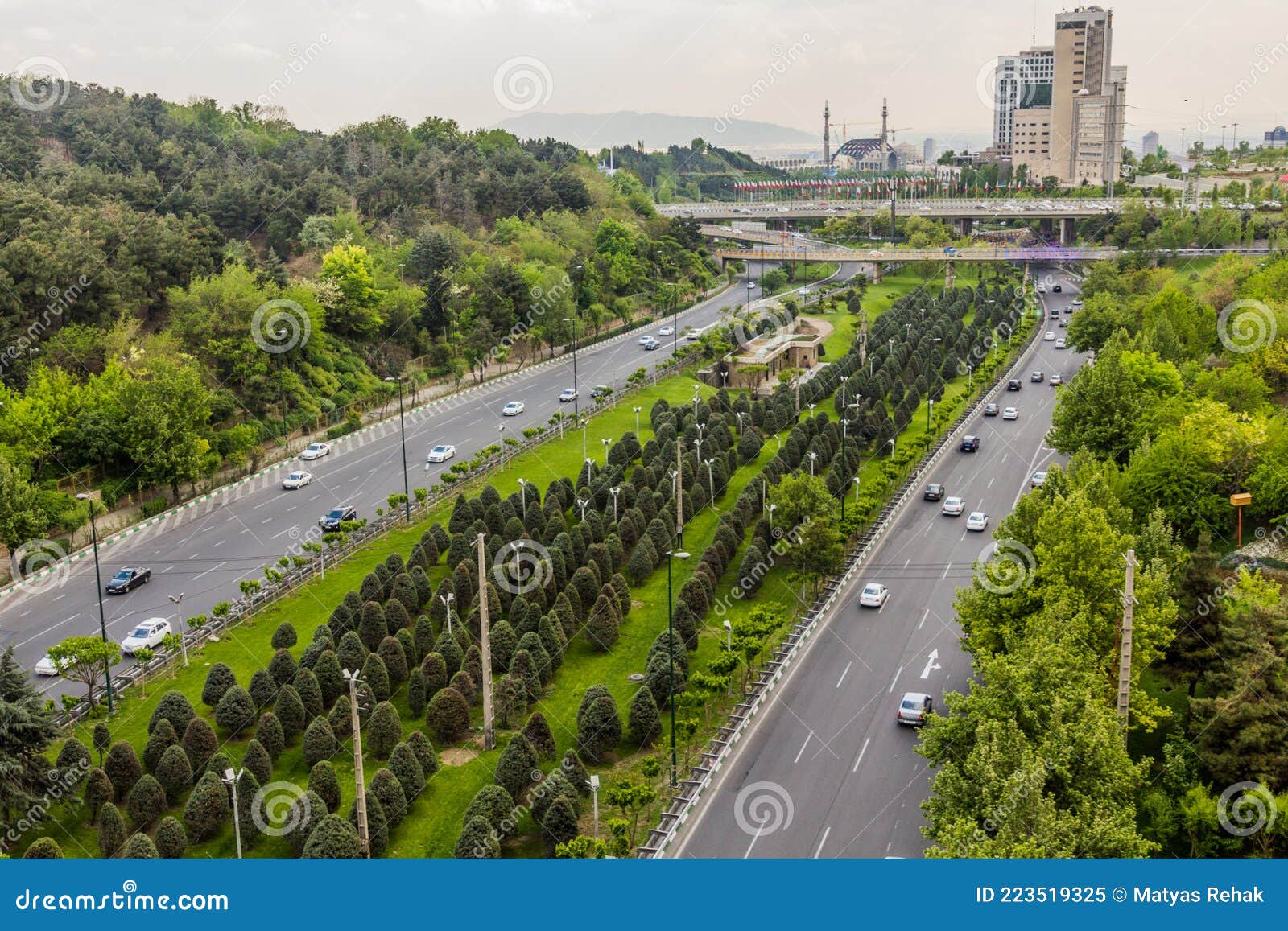 View of Modares Highway in Tehran, Ir Stock Image - Image of road ...