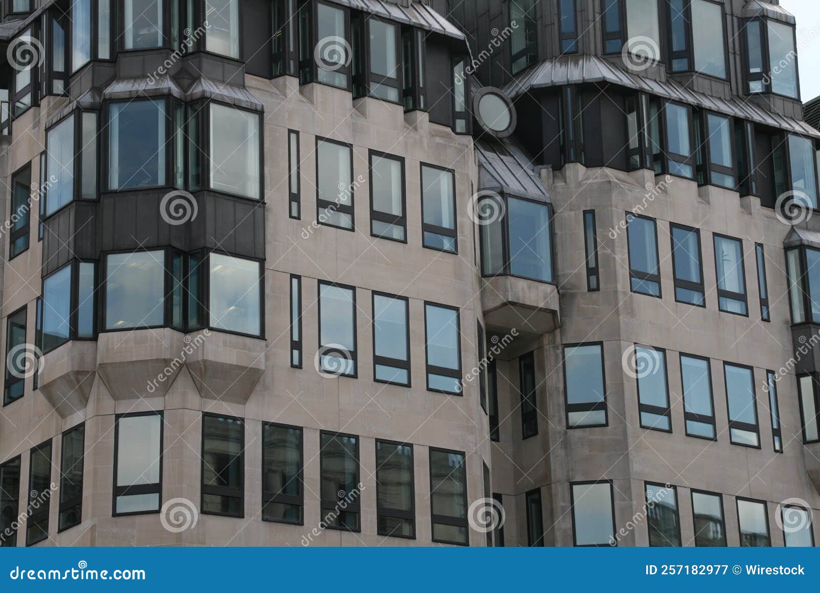 View of a Modern Building with Reflective Windows in London Stock Image ...