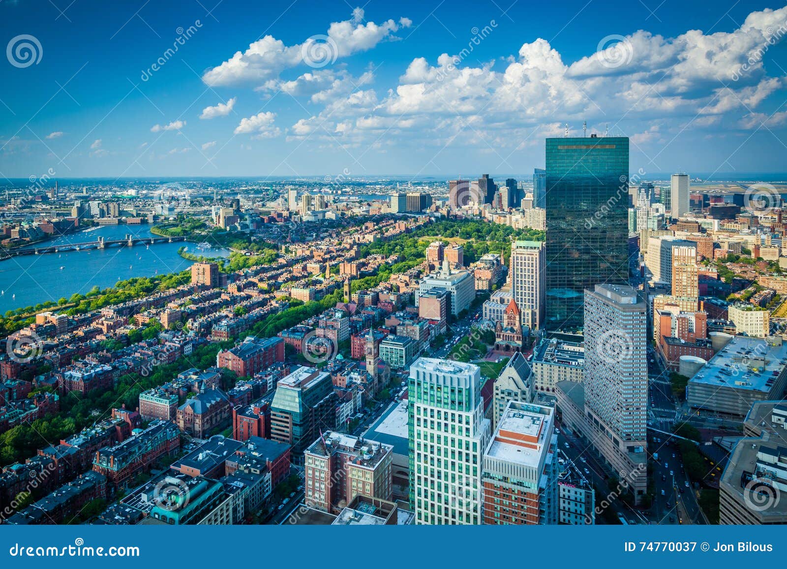 View of Modern Buildings in Back Bay, in Boston, Massachusetts. Stock ...
