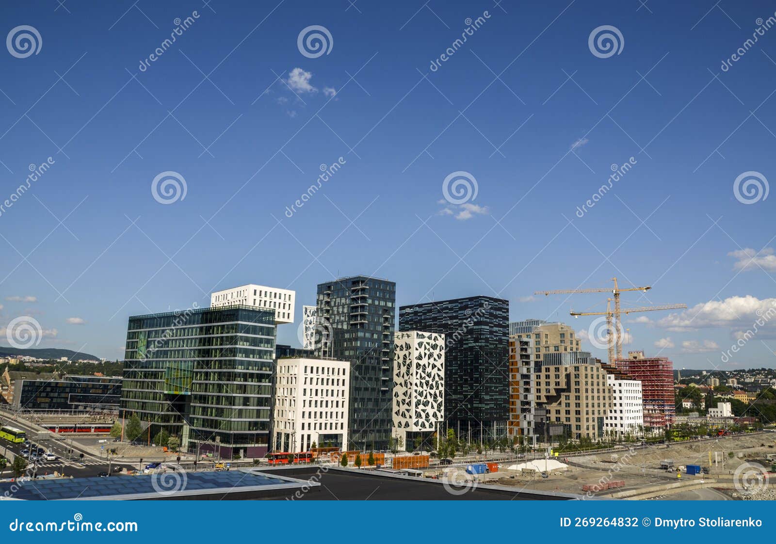 View of Modern Buildings in Oslo, Norway Stock Photo - Image of horizon ...