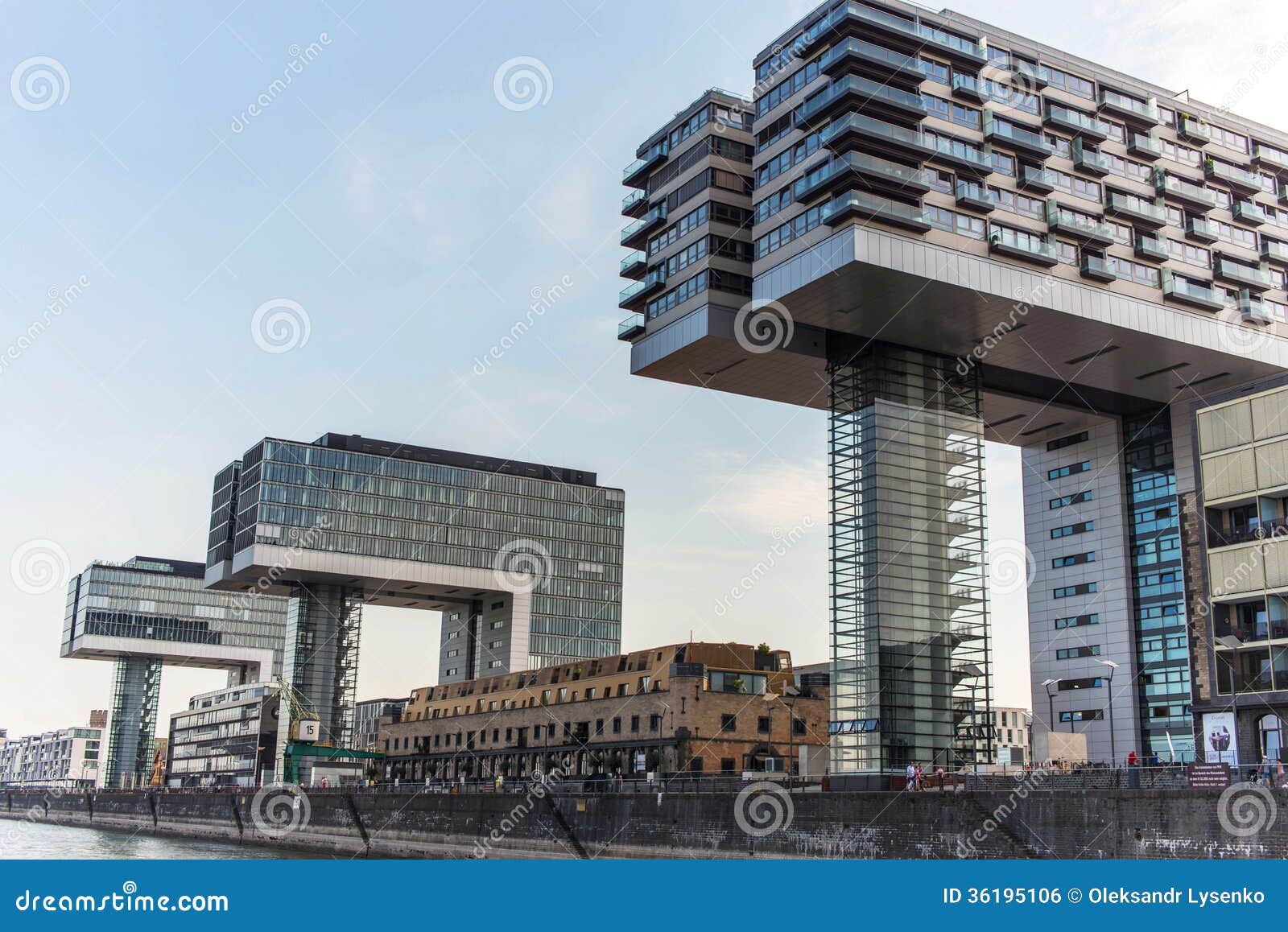 View of Modern Buildings on the Waterfront Cologne. Editorial Photo ...