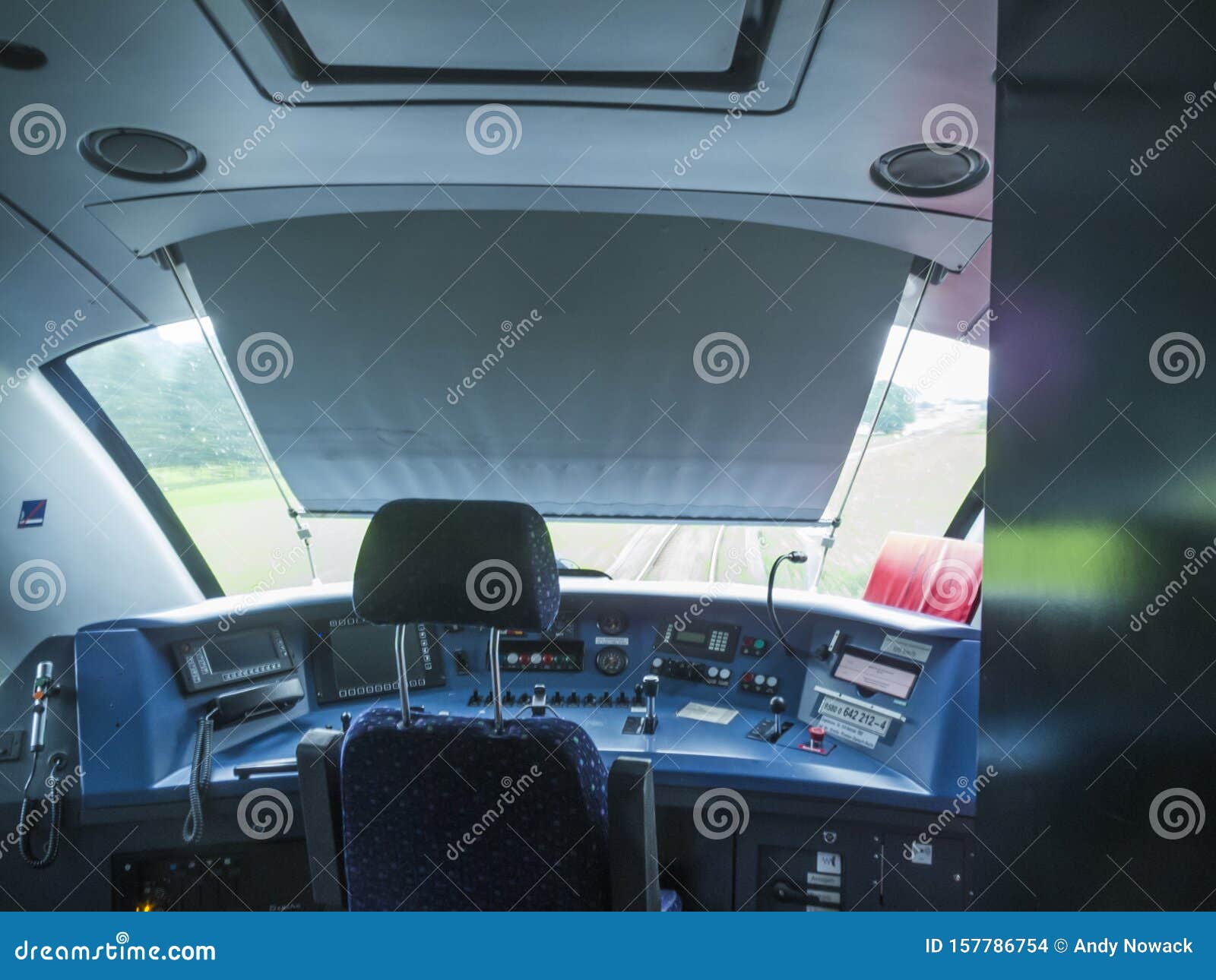 Modern Cockpit Of The Passenger Aircraft In The Hangar Royalty-Free ...