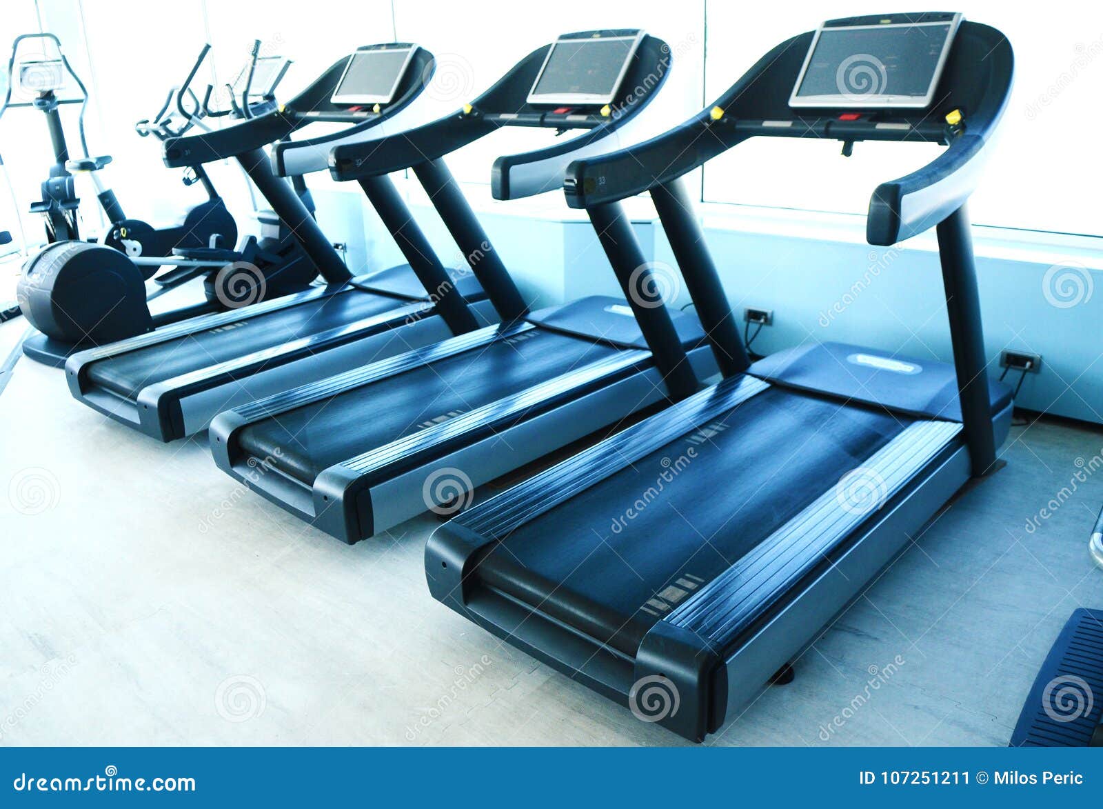 Empty large gym stock image. Image of jogging, background - 107251211