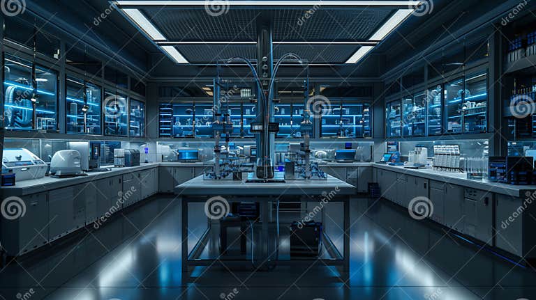 A Modern High-Tech Laboratory for Microorganism Engineering Stock Photo ...