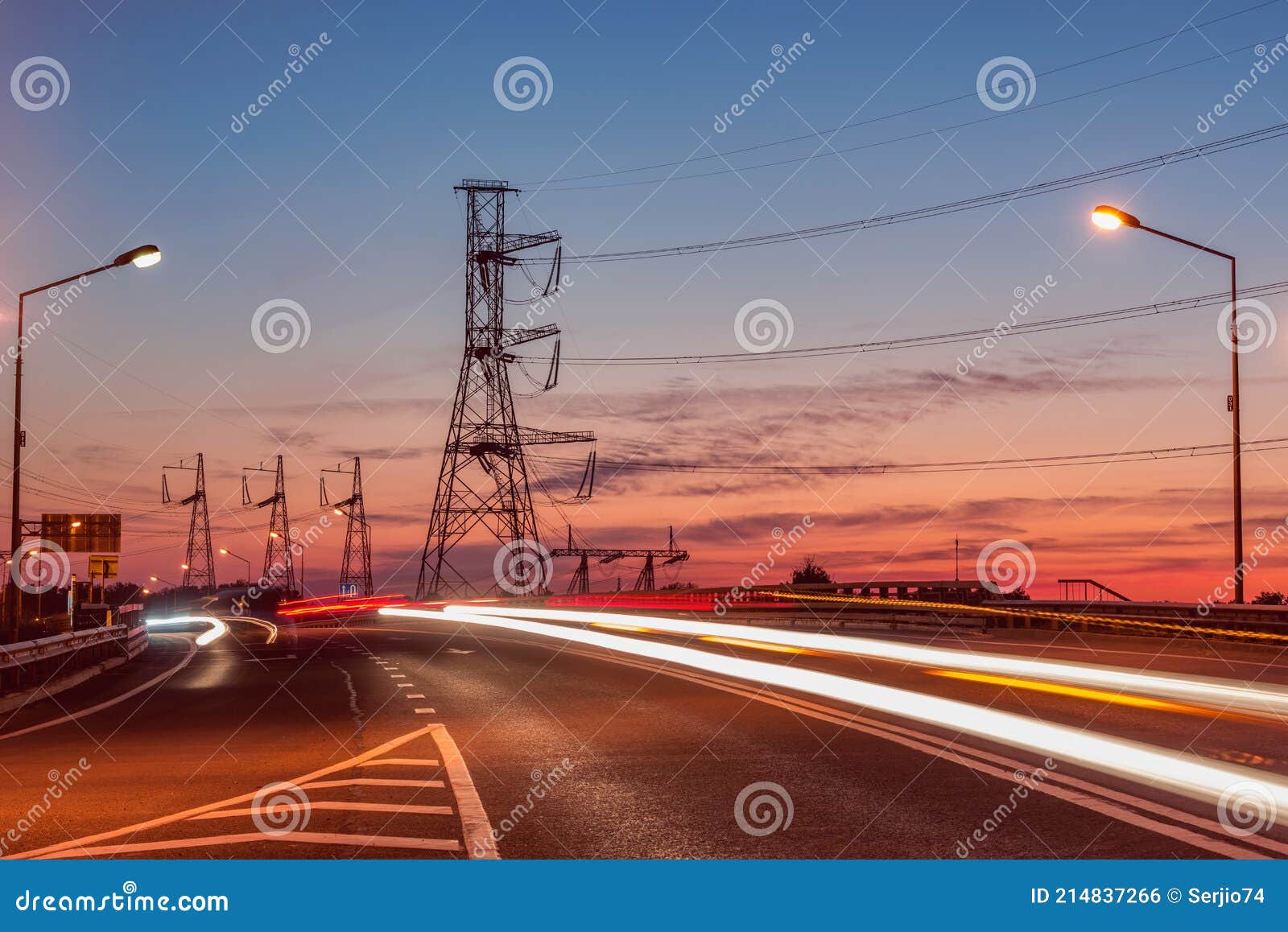 View of the modern highway stock photo. Image of industry - 214837266