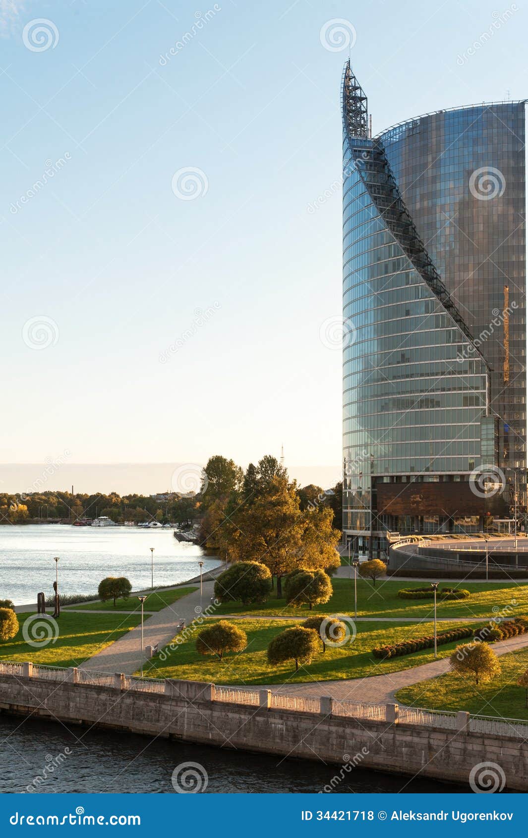 View of the Modern House on the Waterfront Riga Stock Photo - Image of ...