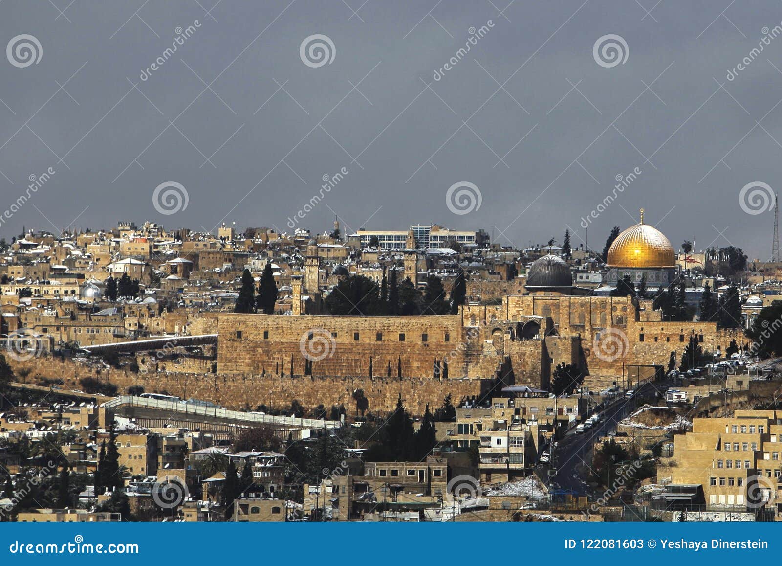 View of the Modern Jerusalem Stock Image - Image of residential ...