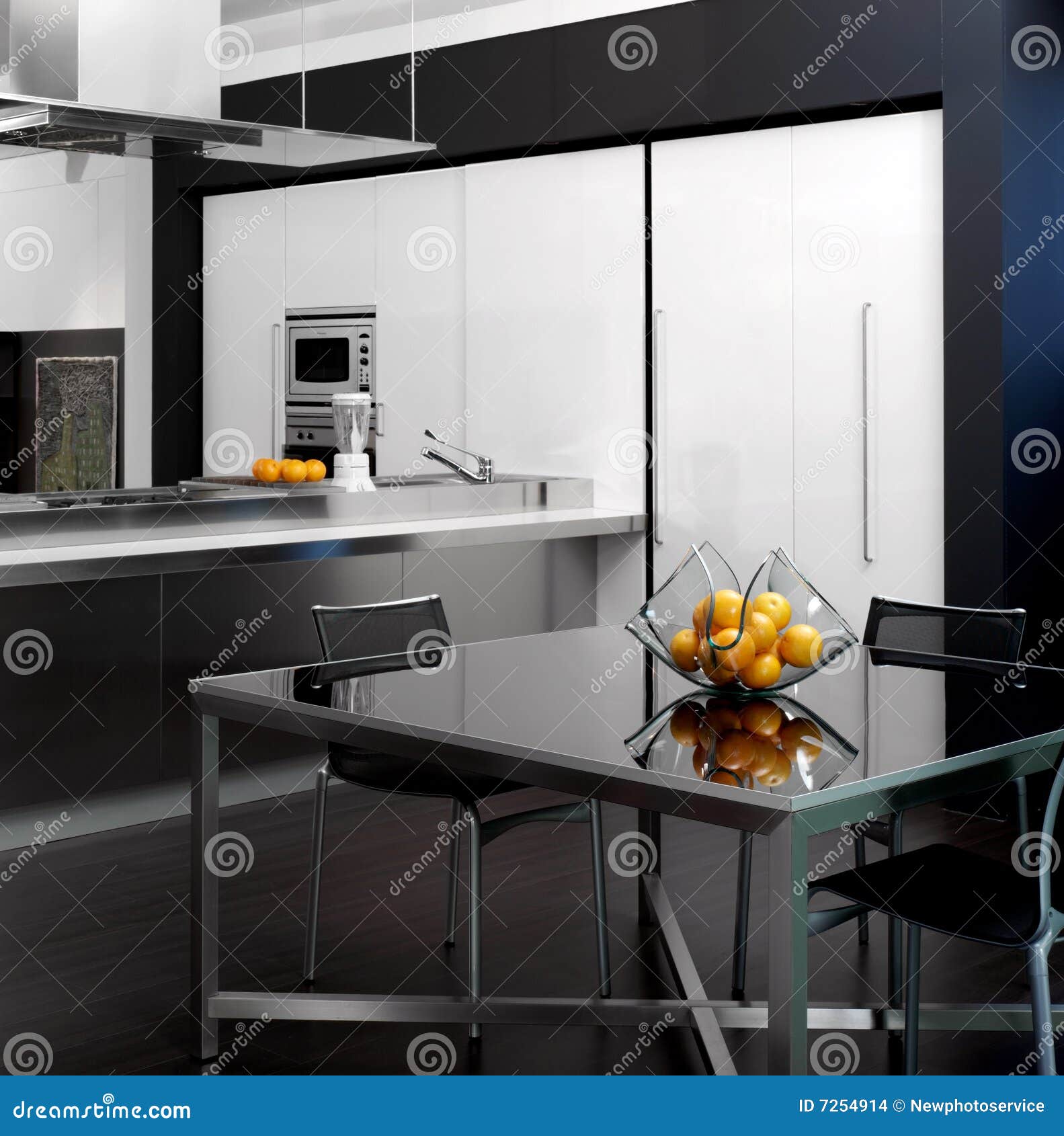 View of a modern kitchen stock photo. Image of residence - 7254914