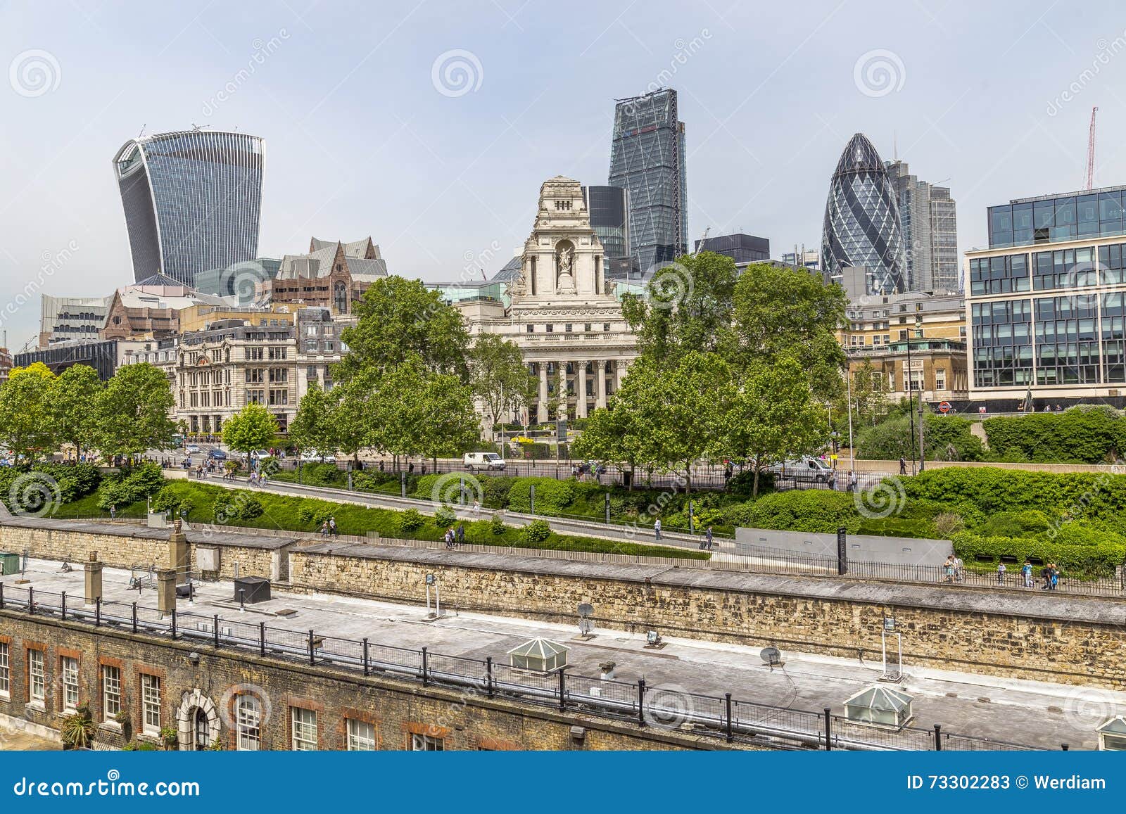 View of Modern London from the Tower of London Editorial Stock Photo ...