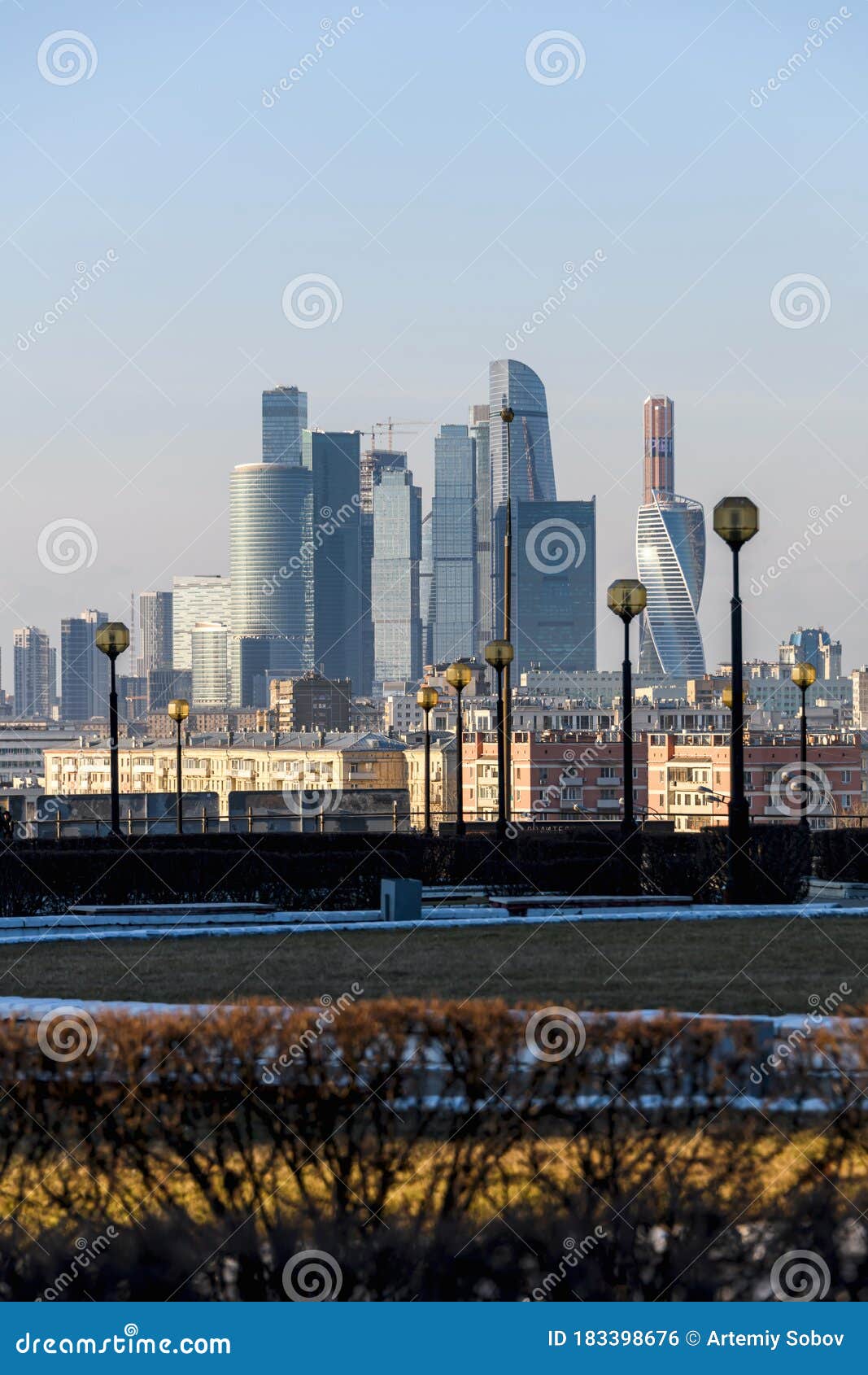 View of the Modern Moscow-city Complex from the Observation Deck Stock ...