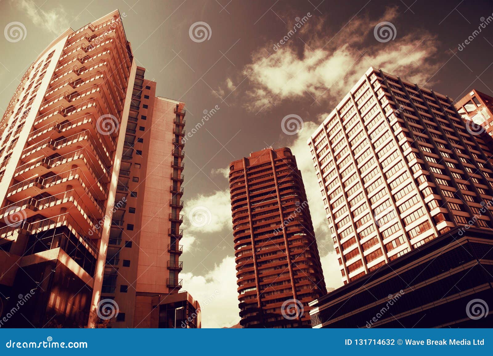 View of Modern Office Buildings Stock Photo - Image of outdoors ...