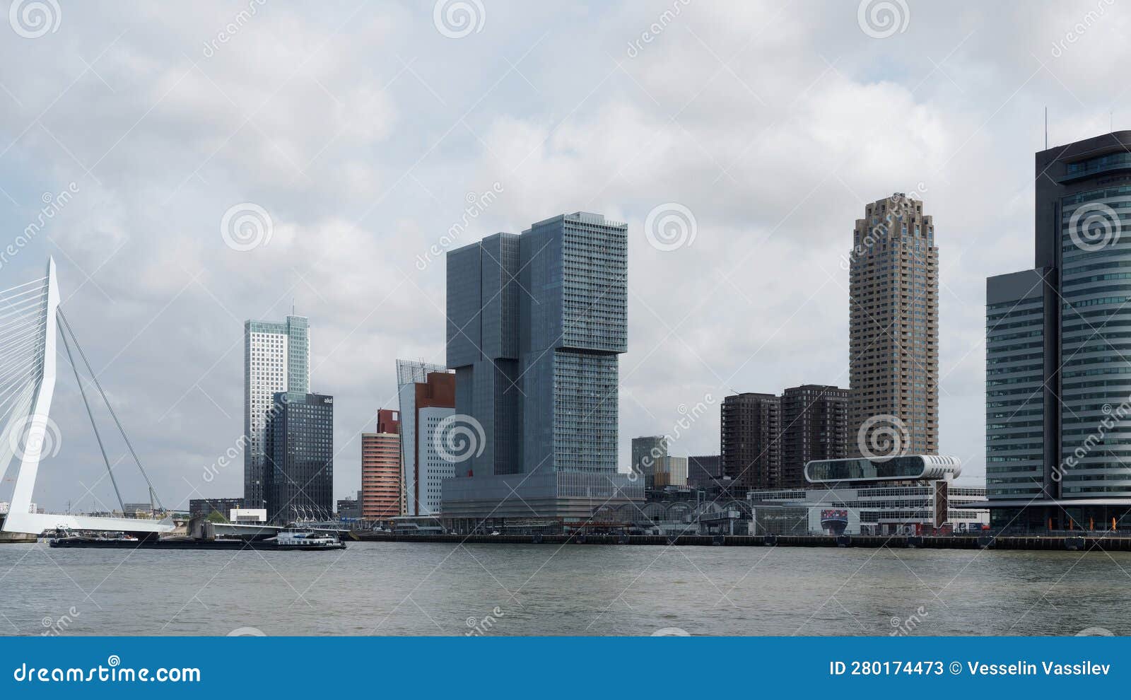 View of Modern Riverside Architecture Stock Image - Image of horizon ...