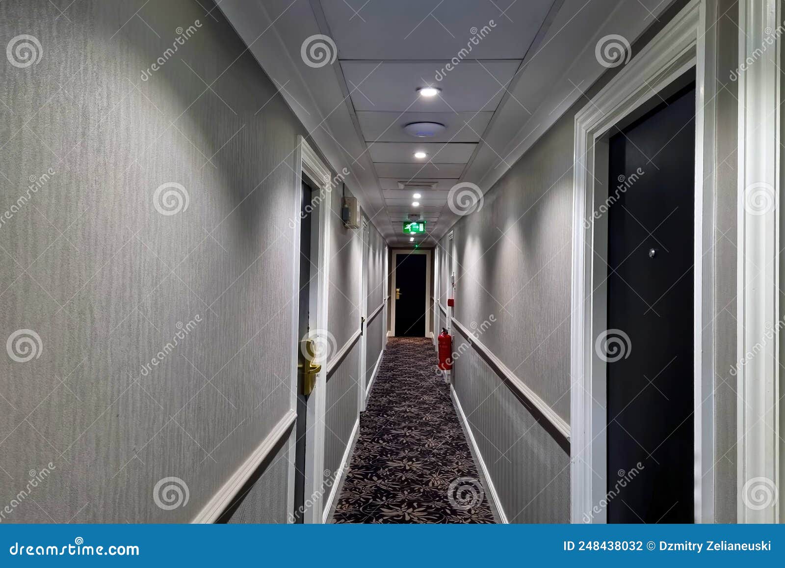 View of the Modern Small Corridor in the Building Stock Photo - Image ...