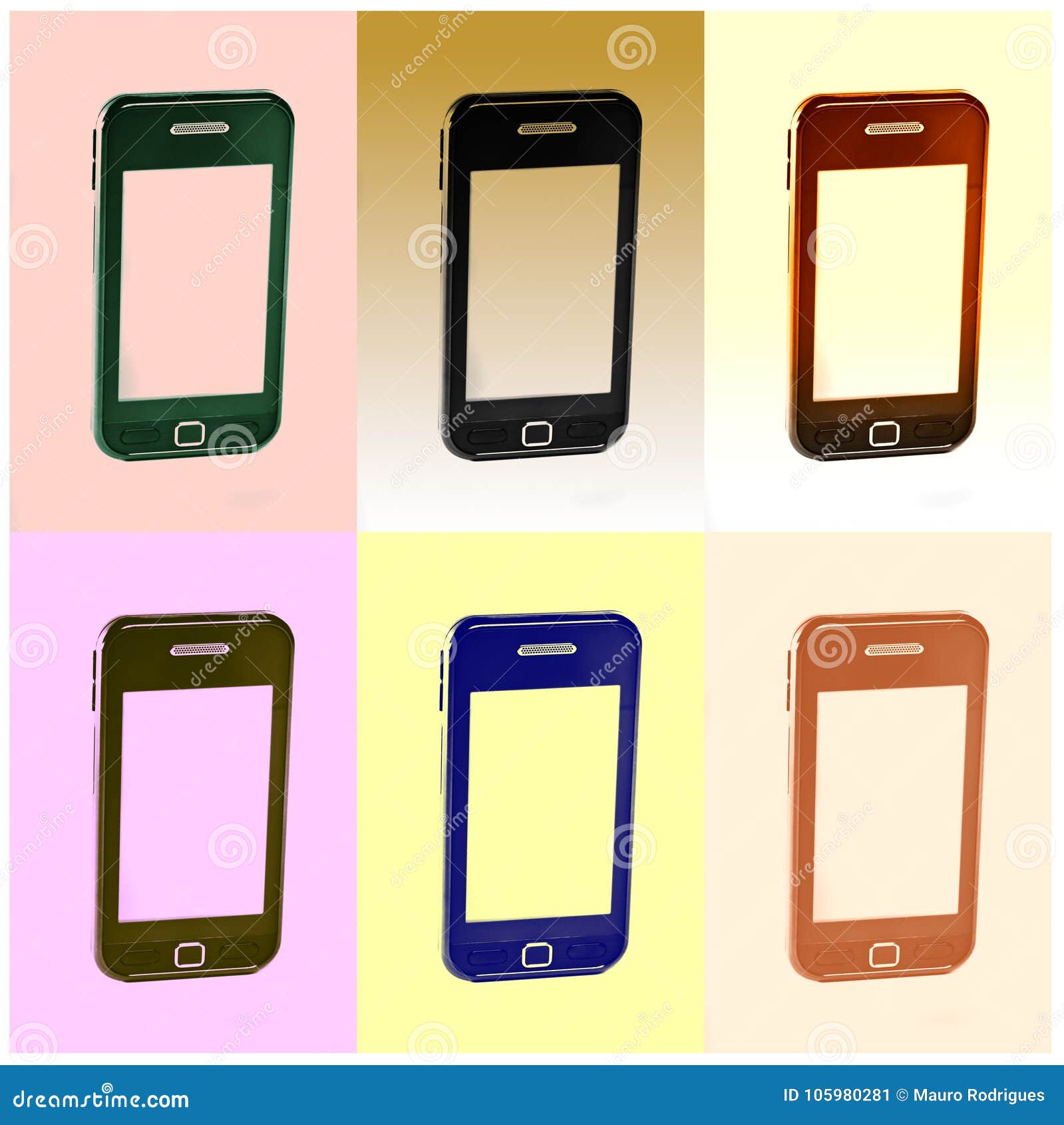 Modern Touch Screen Mobile Phone Stock Image - Image of cellphone ...