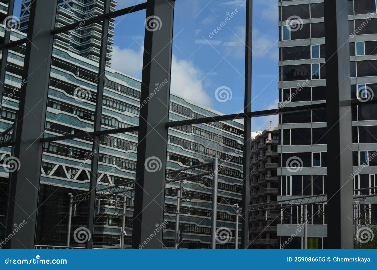 View of Modern Windows Indoors. Interior Design Editorial Image - Image ...