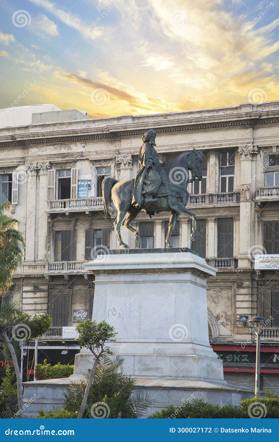 View of the Mohamed Ali Pasha Statue in Alexandria Editorial ...
