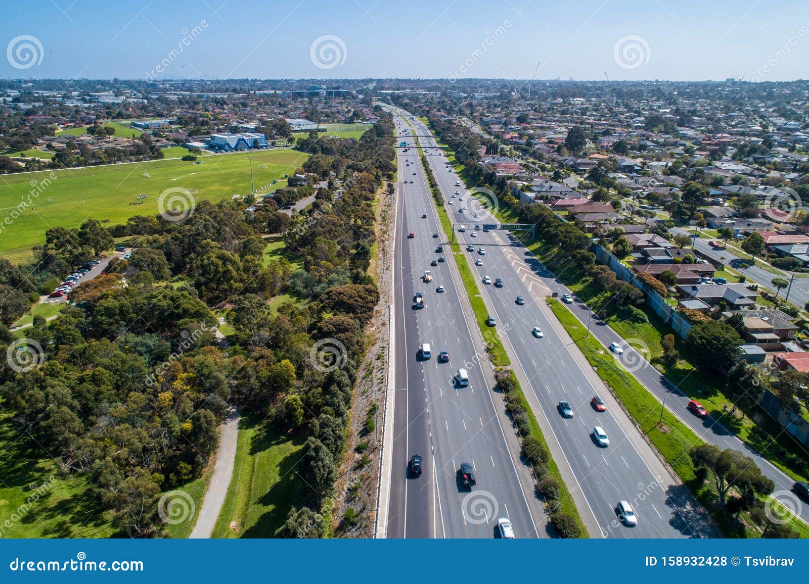 View of Monash Freeway in Melbourne. Stock Photo - Image of outdoor ...